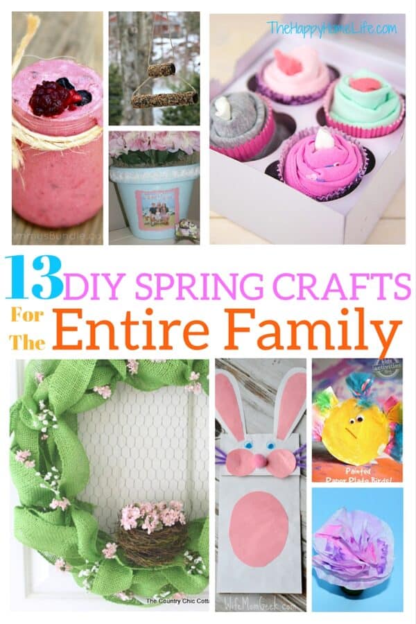 13 DIY Spring Crafts for The Entire Family - The Happy Home Life