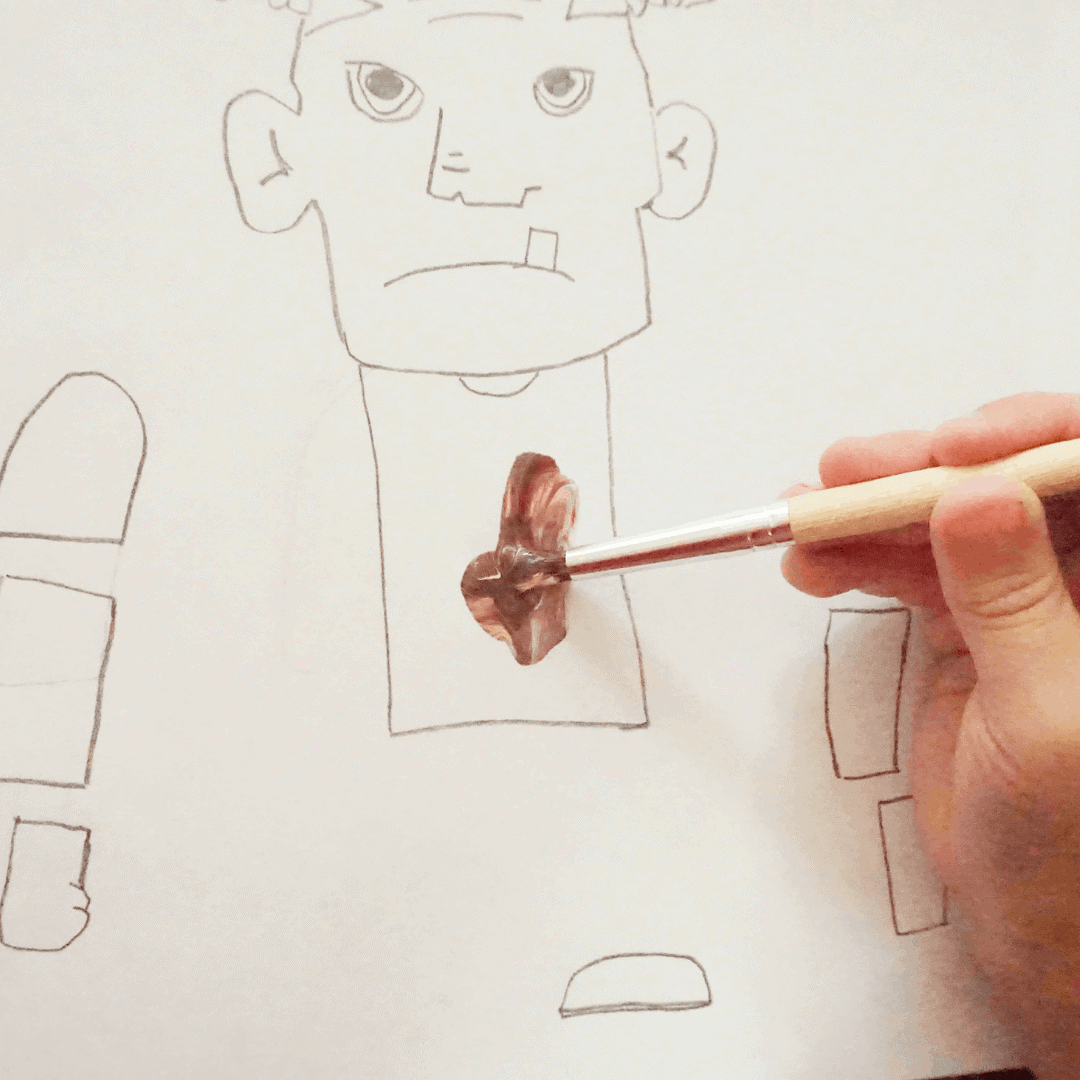 Frankenstein Paper Plate Craft - The Happy Home Life