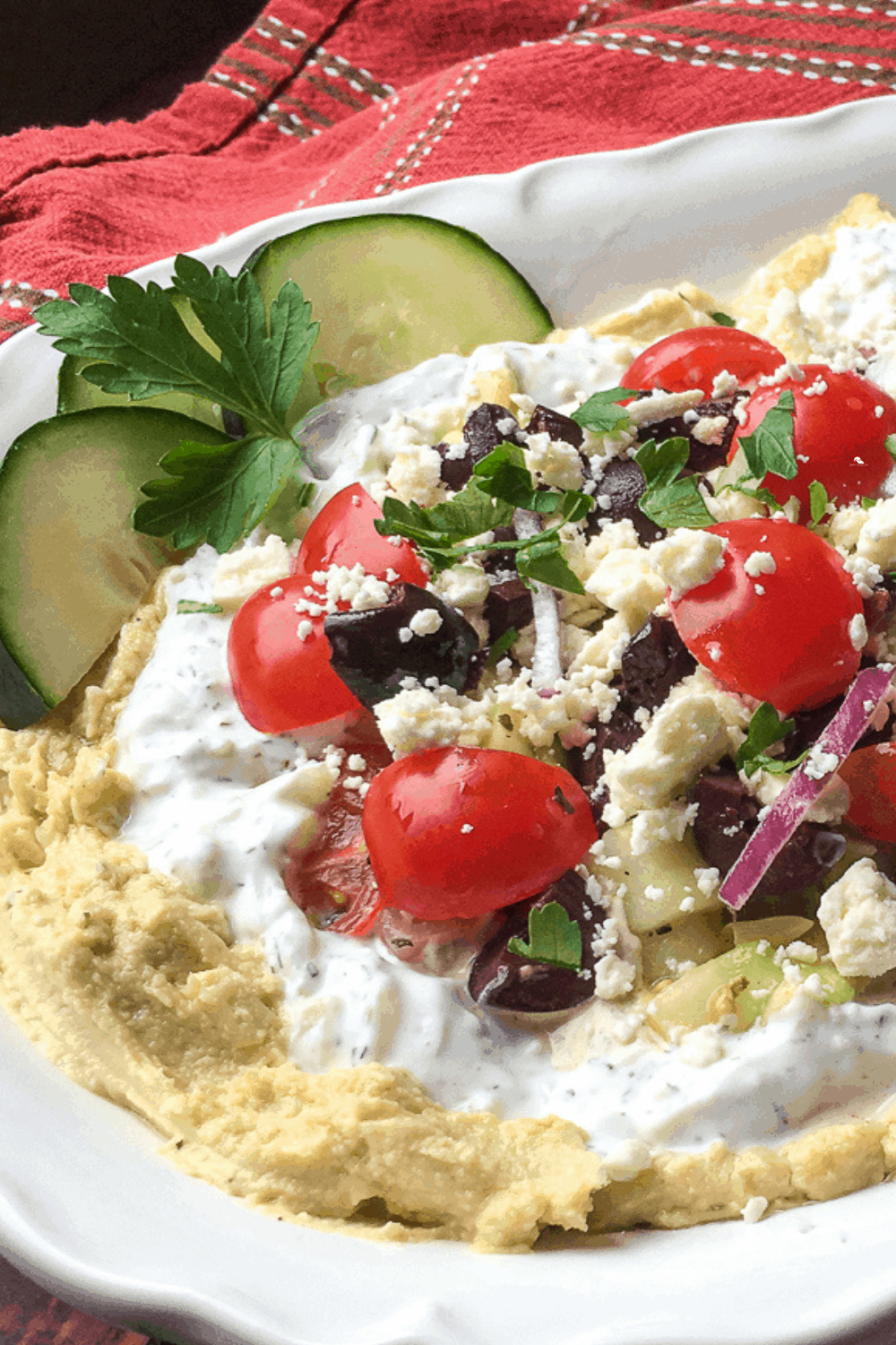 Exceptional Mediterranean Layer Dip - The Happy Home Life