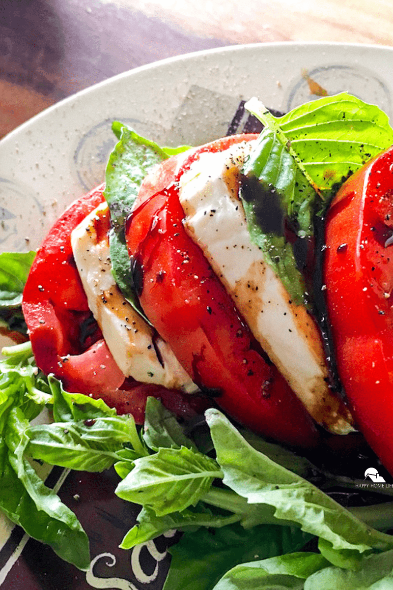 Classic Caprese Salad with Balsamic Glaze - The Happy Home Life